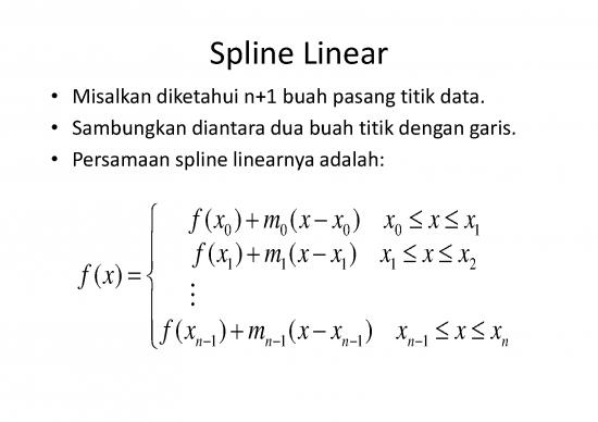 Interpolasi Spline | Matematika